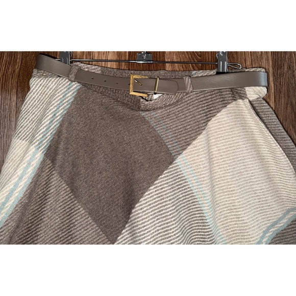 Tan Jay | Skirts | Tan Jay Nygard Wool Blend Plaid Skirt With Belt ...